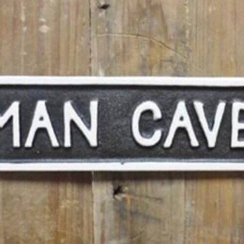 Man Cave Door Wall Sign Plaque Shed Garage Vintage Cast Metal - Etsy