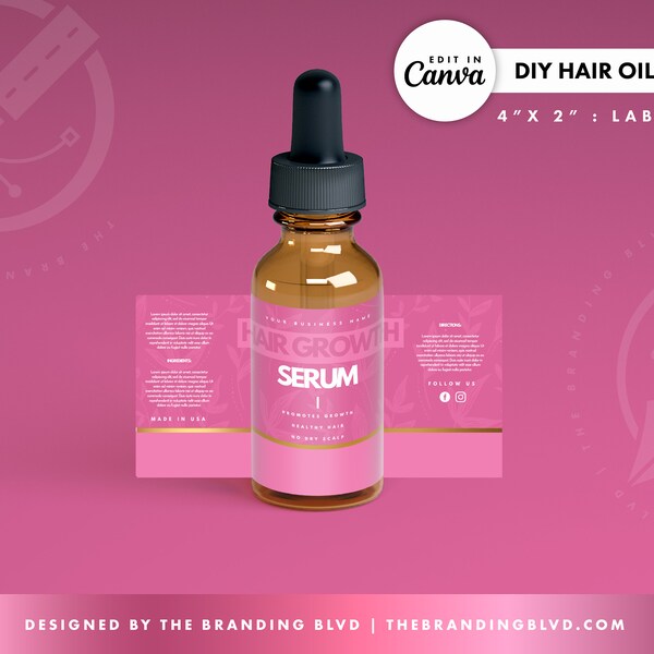 Hair Oil Label - Etsy