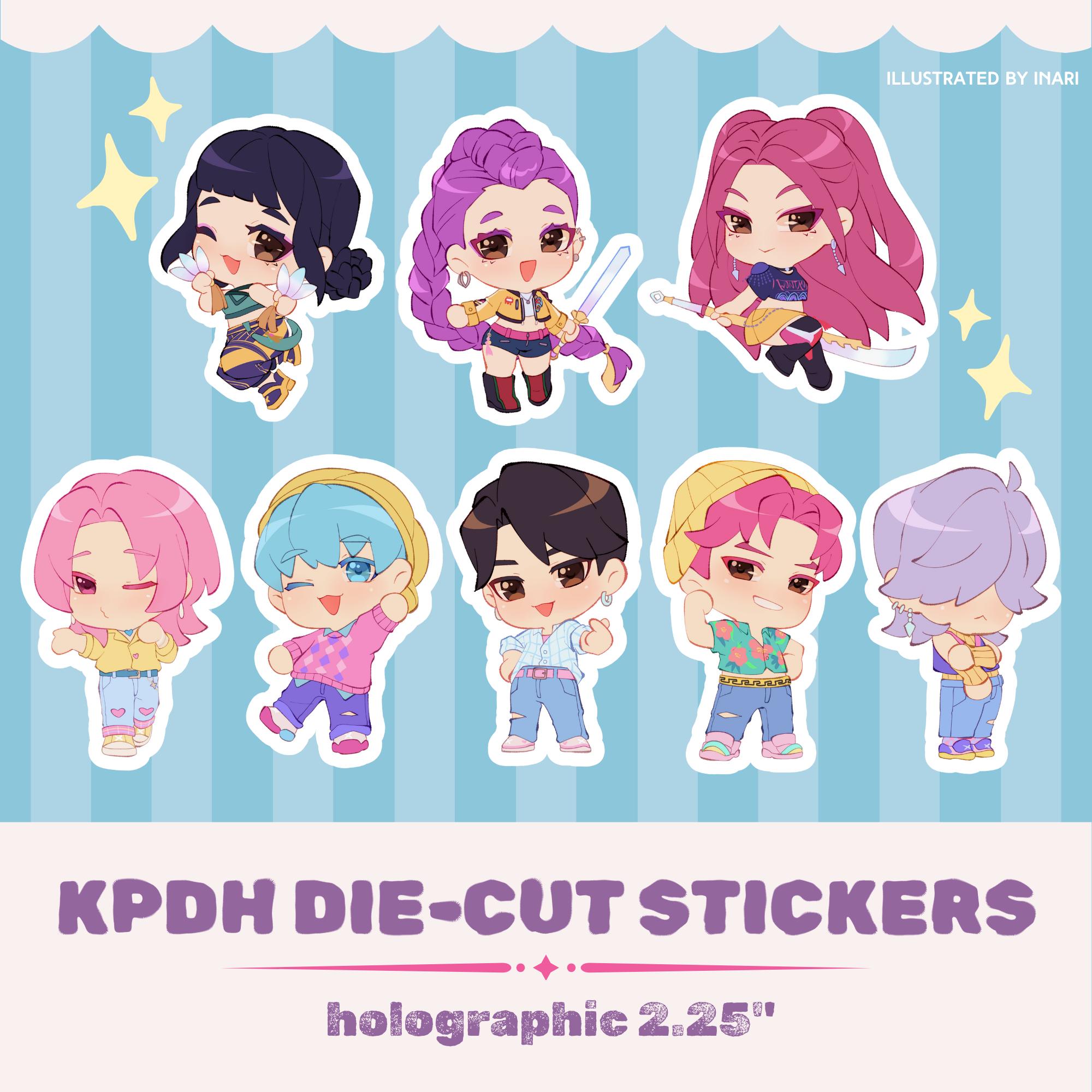 KPDH - HUNTR/X & Saja Boys Holographic Die-cut Stickers - Etsy
