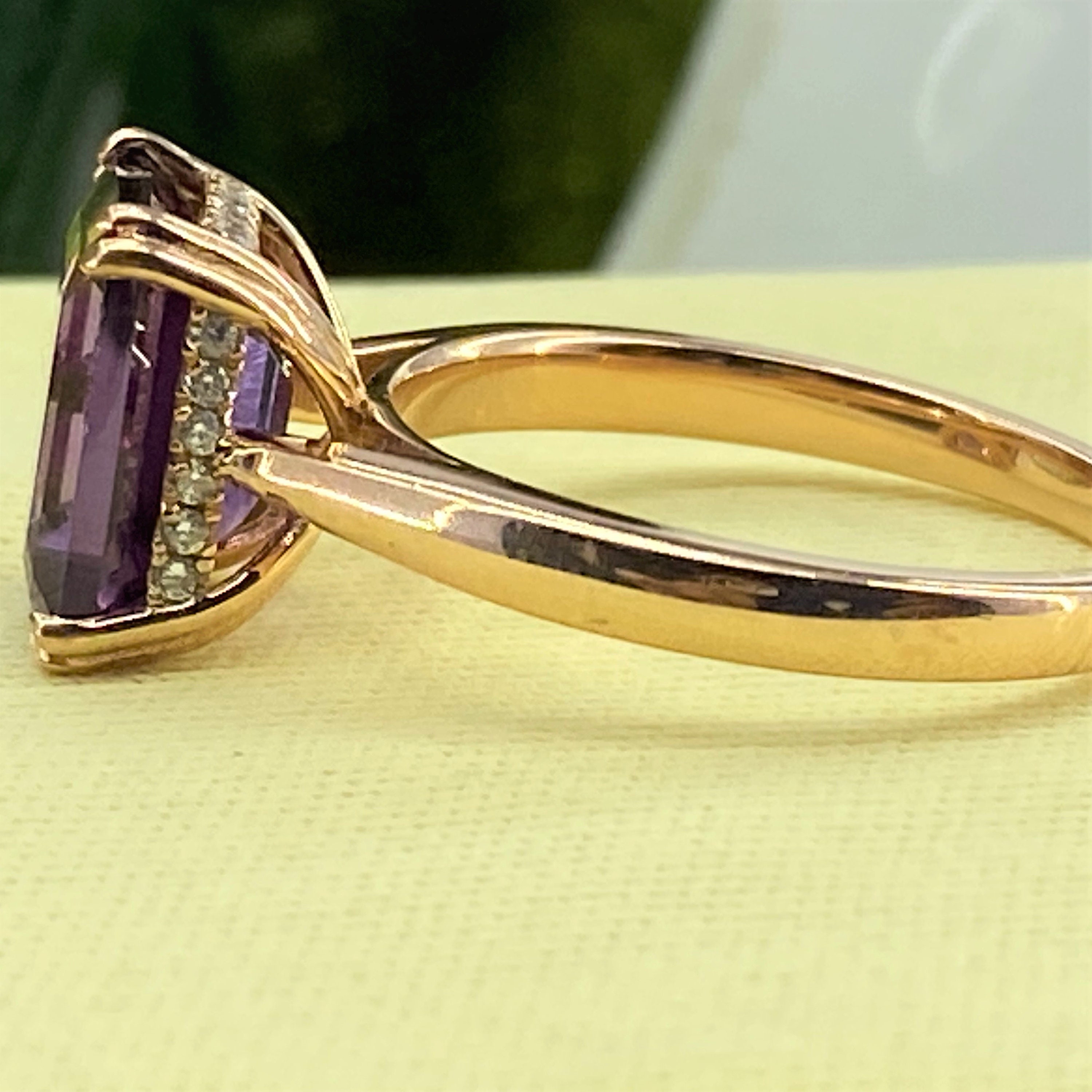 10x8mm Emerald Amethyst Engagement Wedding Ring Anniversary - Etsy
