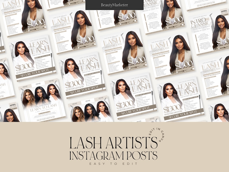 Lash Class Flyer Set, Course Flyer, Lash Training Course, Book Now ...