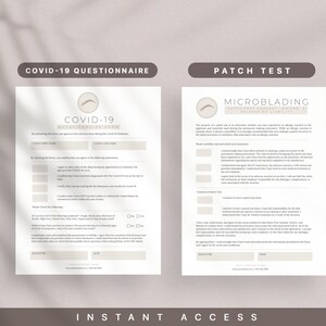 PMU Forms, Canva Microblading Forms, Editable Esthetician Templates ...