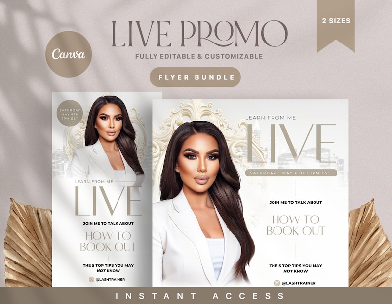 Social Media Flyer Instagram Live Flyer Live Promotion - Etsy