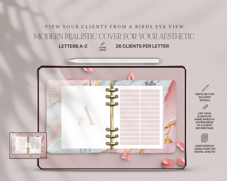 Easy Client Records Book Appointment Planner Lash Tech Planner Editable ...