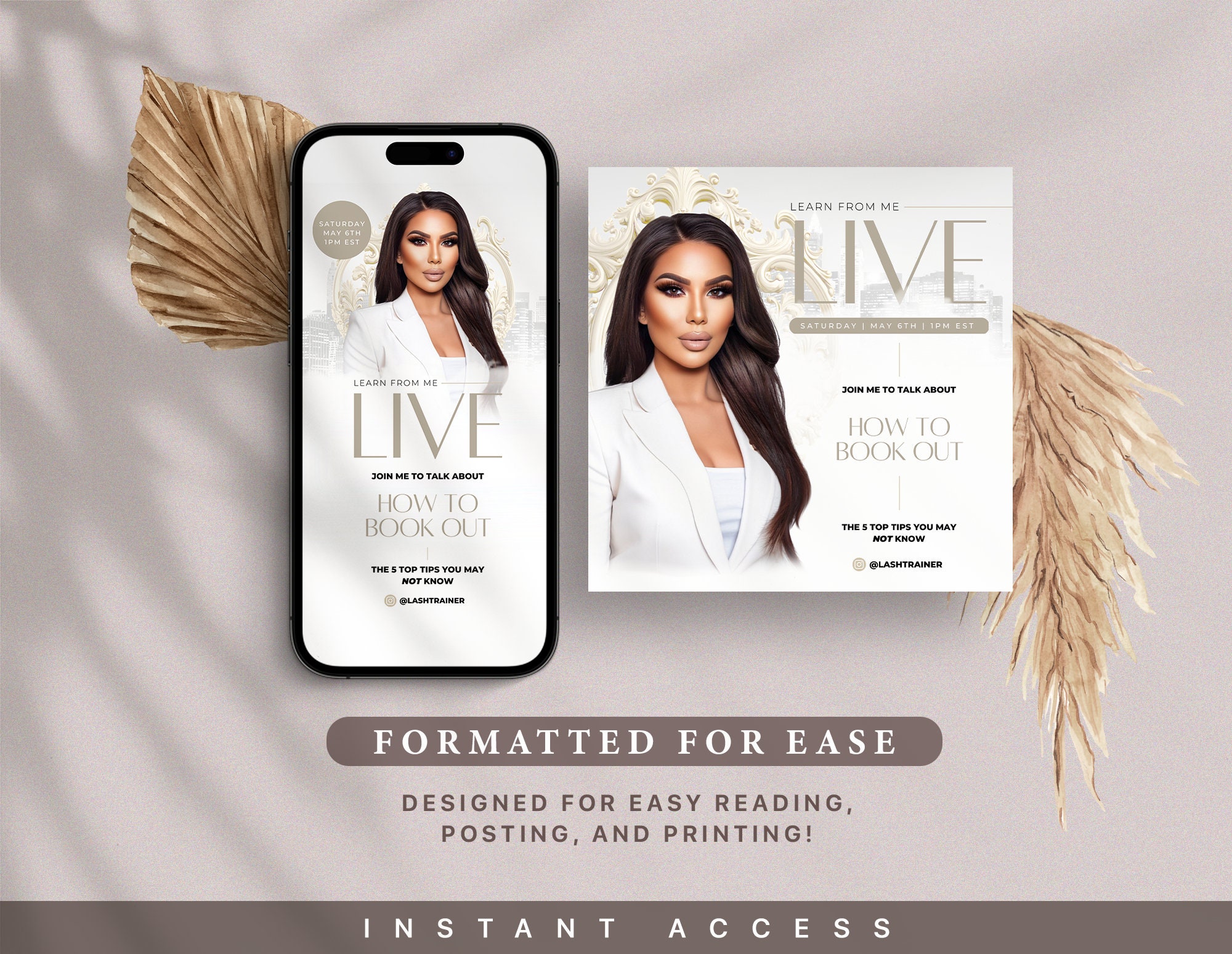 Social Media Flyer Instagram Live Flyer Live Promotion - Etsy