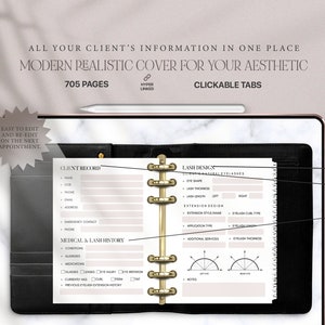 Easy Client Records Book | Appointment Planner | Lash Tech Planner ...
