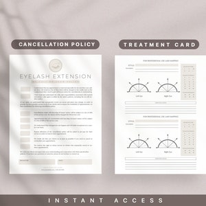 Eyelash Extension Forms, Editable Lash Consent Templates, Lash Tech ...