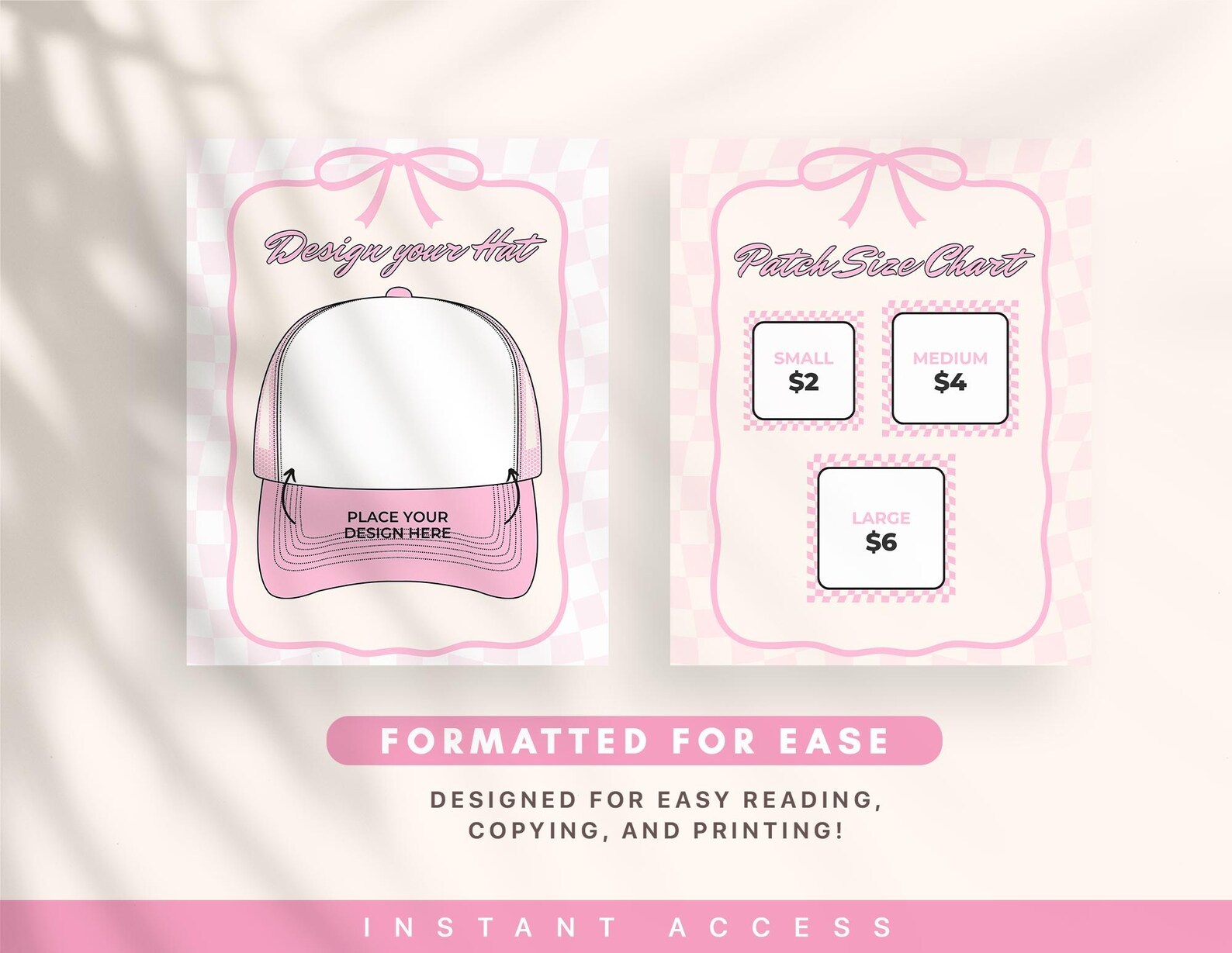 Trucker Hat Bar Signage: Editable Canva Templates (digital Download) - Etsy