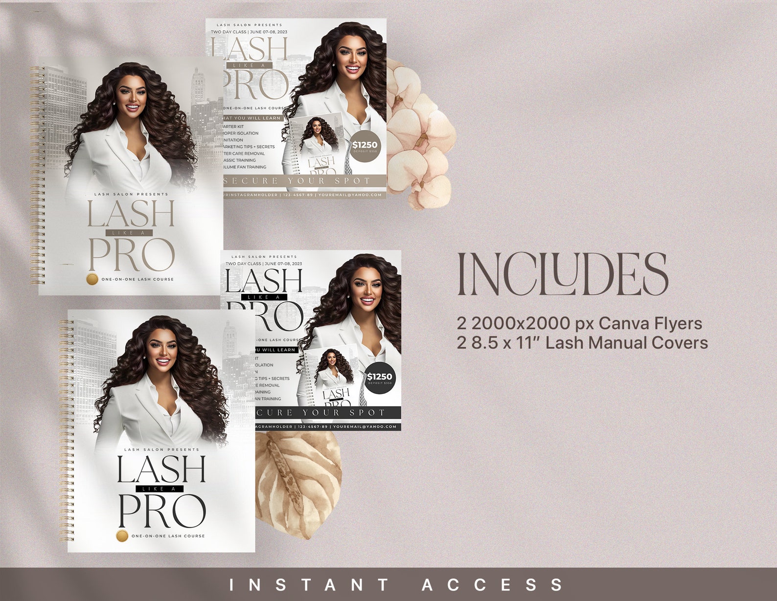 Lash Class Flyer and Manual Cover Course Flyer Lash - Etsy