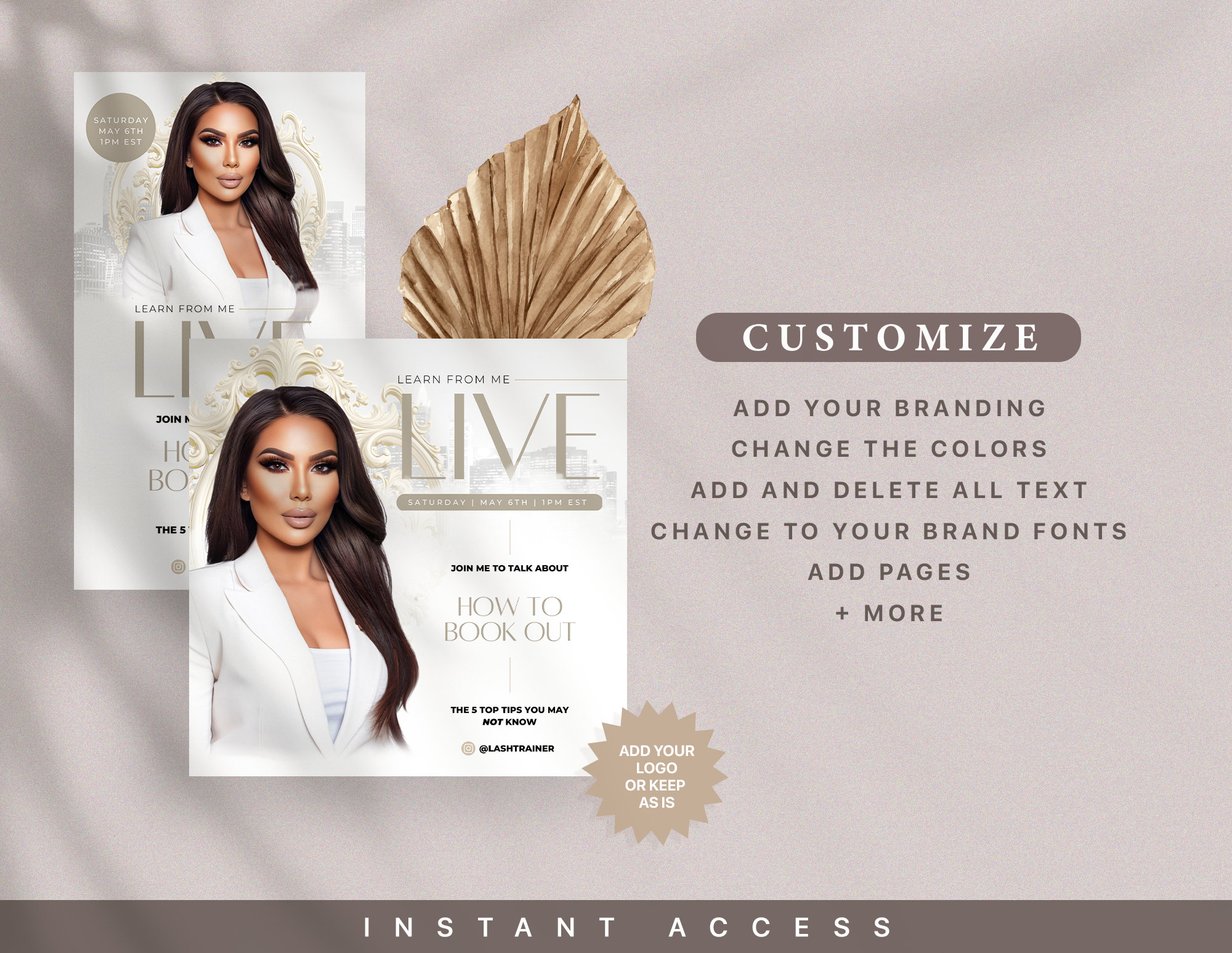 Social Media Flyer Instagram Live Flyer Live Promotion - Etsy