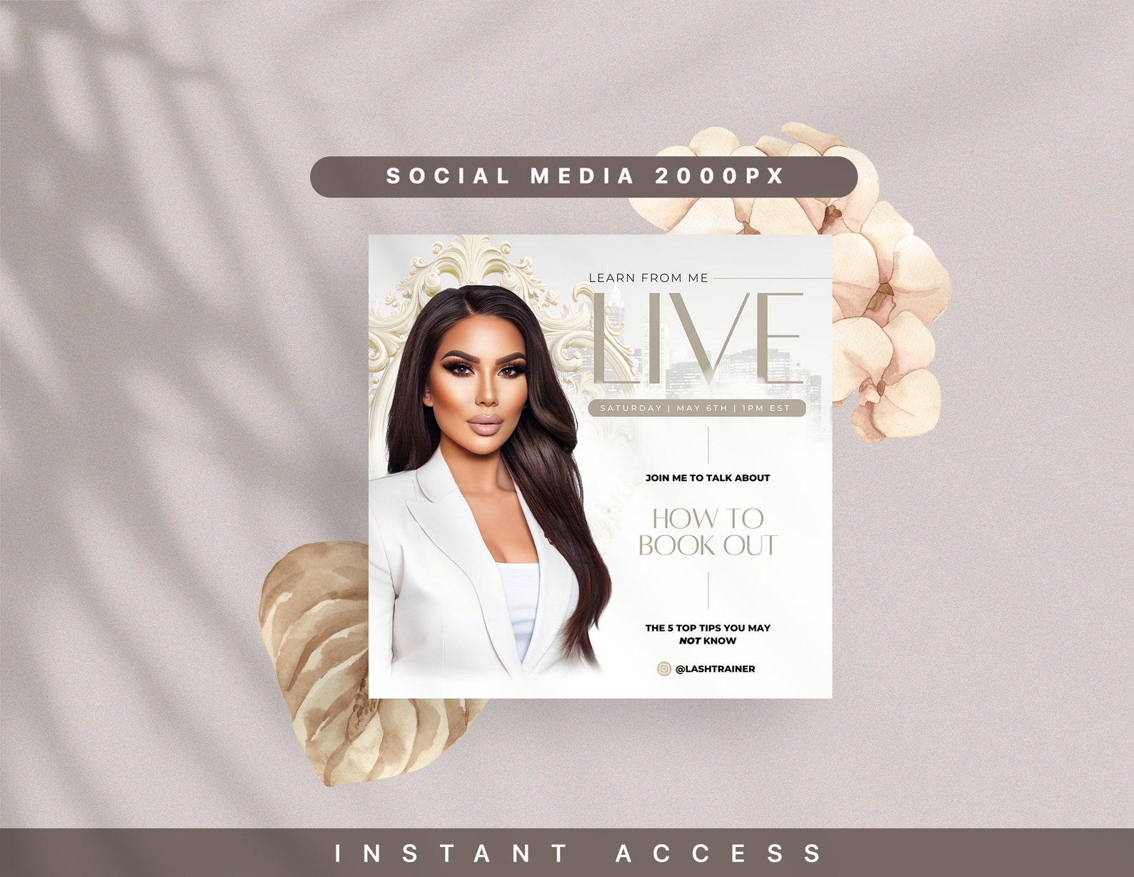 Social Media Flyer, Instagram Live Flyer, Live Promotion Flyer, Canva ...
