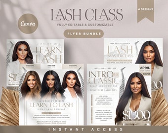 Lash Class Flyer Set Course Flyer Lash Training Course Book Now ...