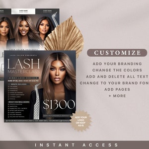 Lash Class Flyer Set | Course Flyer | Lash Training Course | Book Now ...