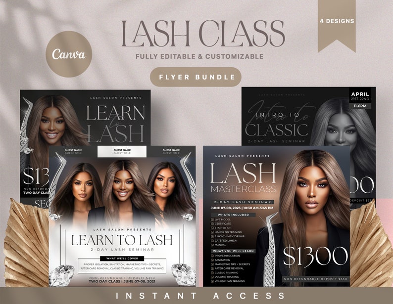Lash Class Flyer Set Course Flyer Lash Training Course - Etsy