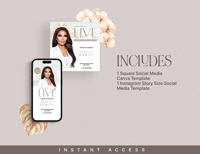 Social Media Flyer Instagram Live Flyer Live Promotion - Etsy