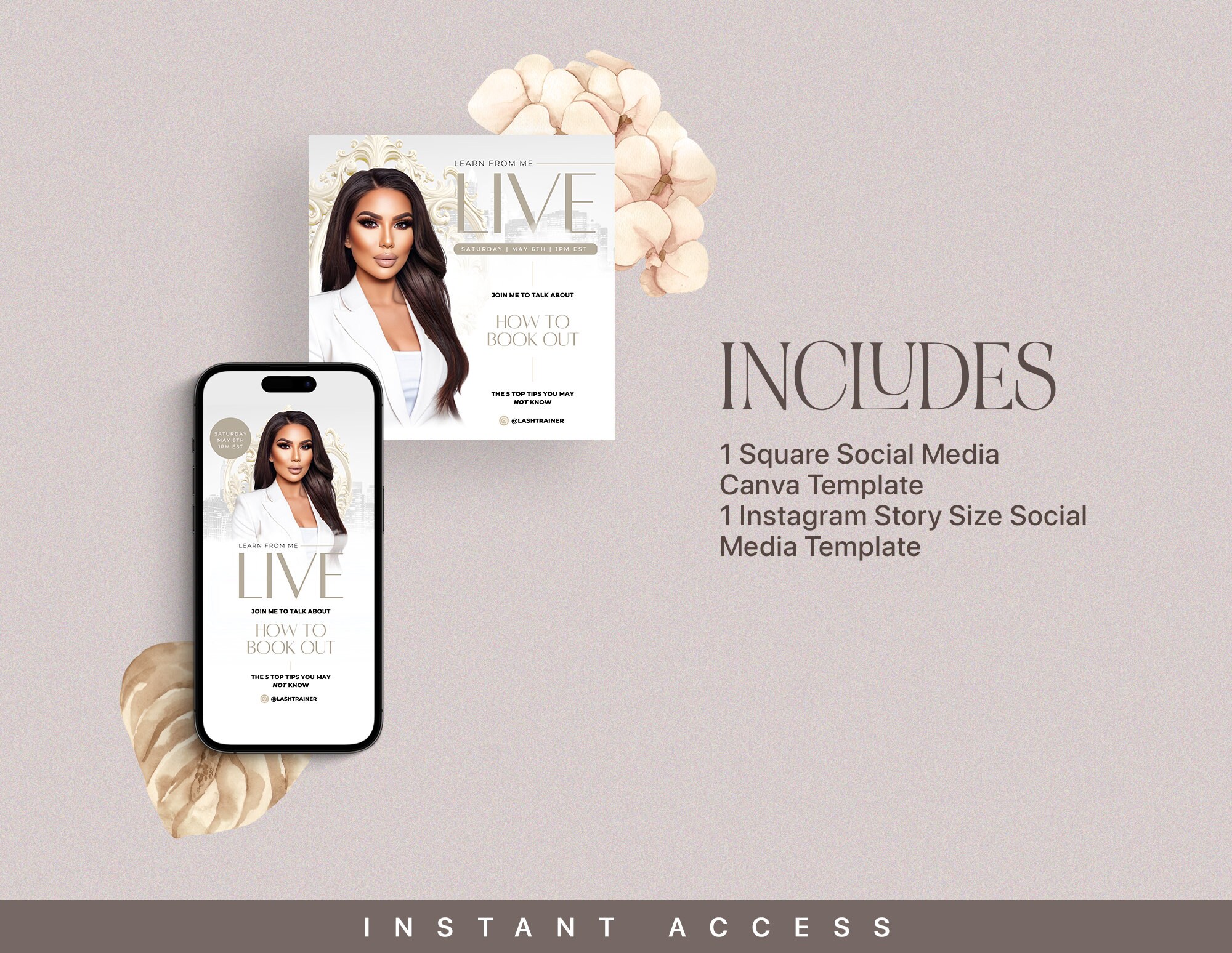 Social Media Flyer Instagram Live Flyer Live Promotion - Etsy