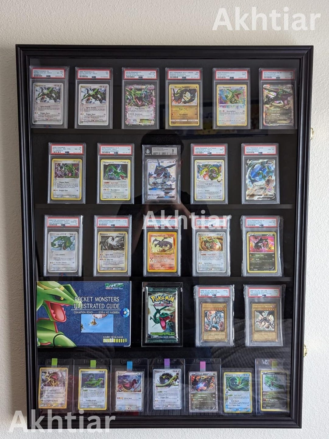 Premium Wooden Sports Card Display Case | Wall-mount Card Holder Case ...