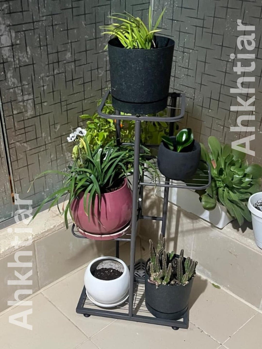 Multi Tier Metal Plant Stand | Indoor Plant Stand | Corner Plant Stand ...