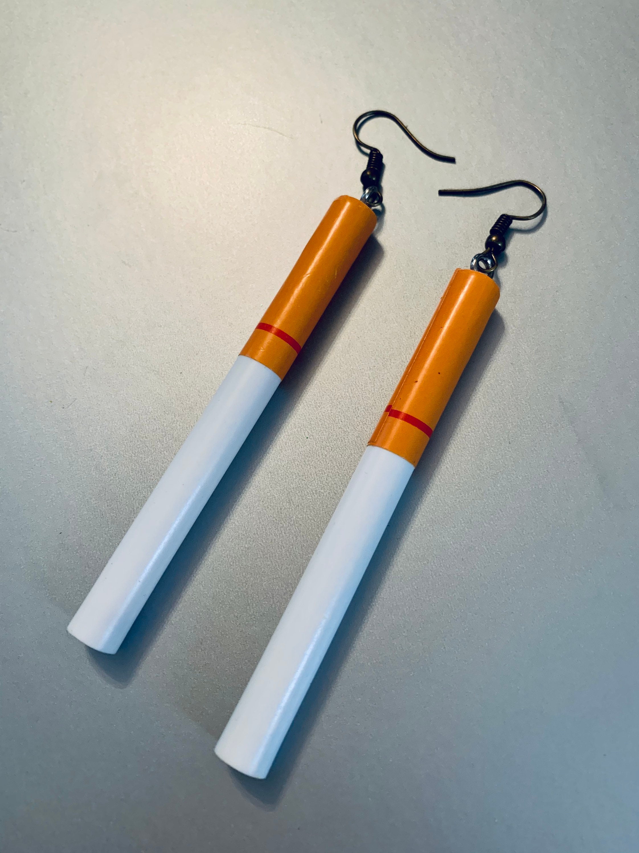 Cigarette Earrings With Sterling Silver Earring Hooks - Etsy