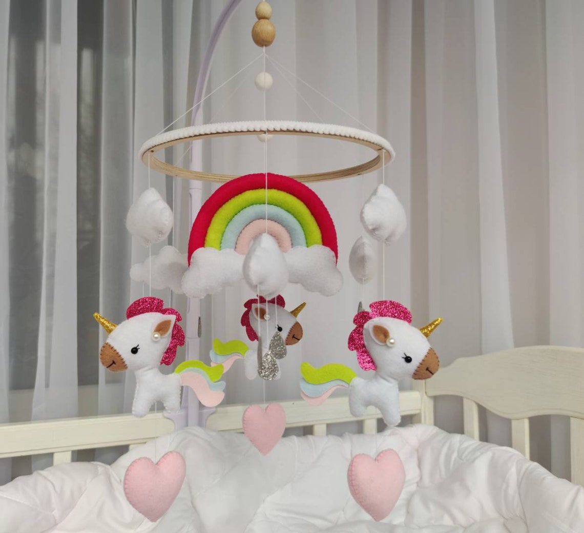 Unicorn Baby mobile Nursery mobile Baby mobile girl Nursery | Etsy