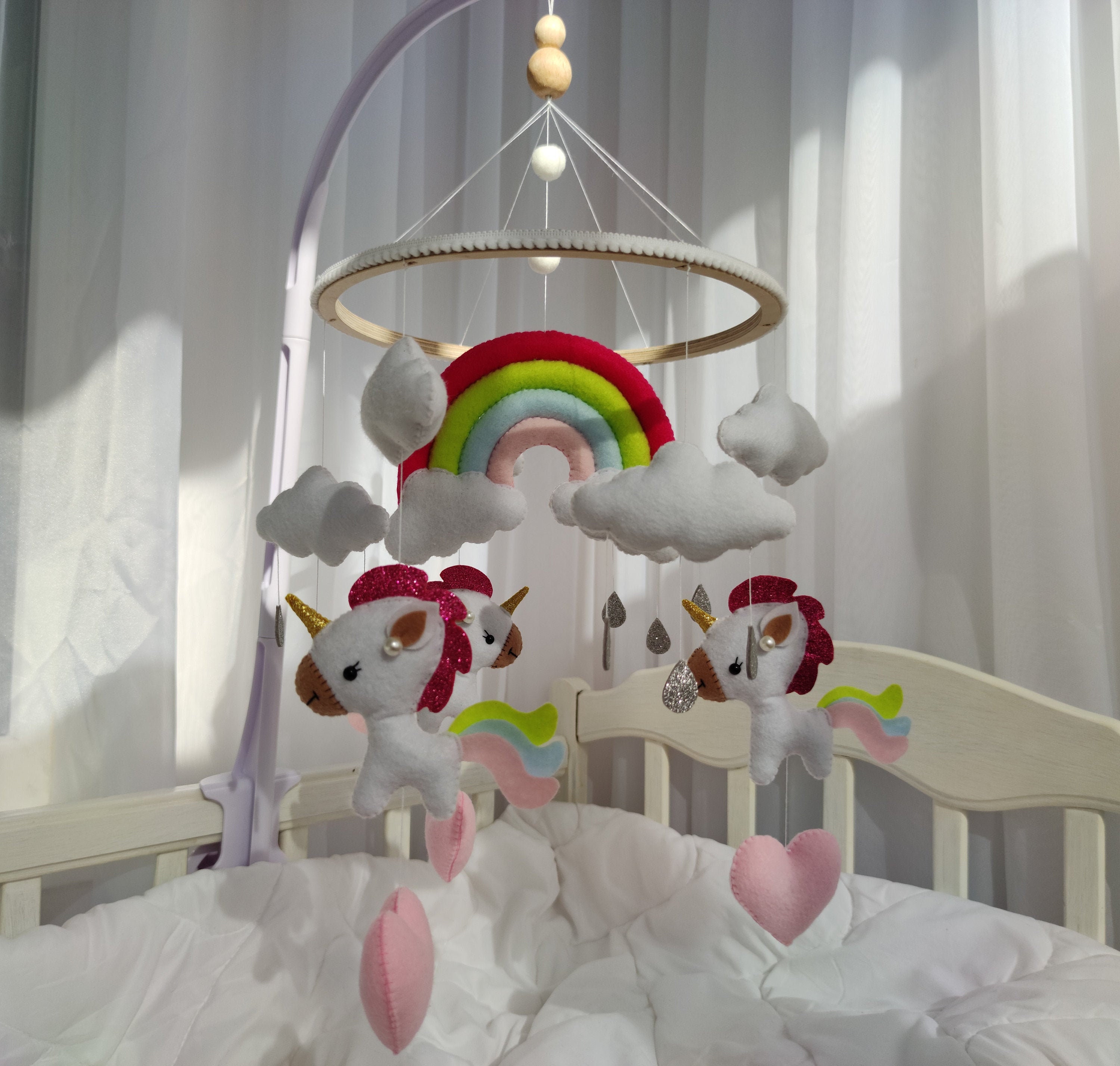Unicorn Baby mobile Nursery mobile Baby mobile girl Nursery | Etsy