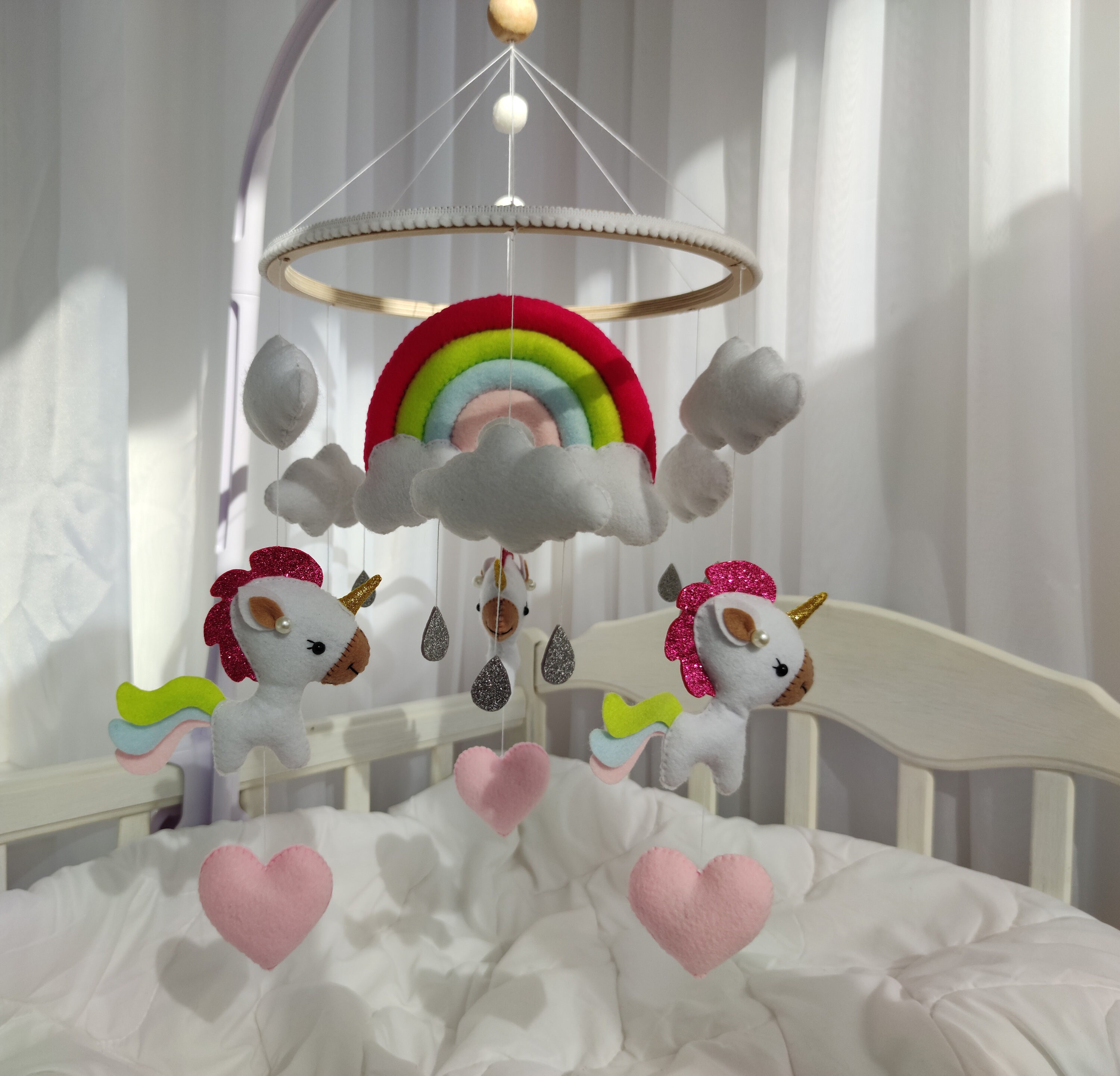 Unicorn Baby mobile Nursery mobile Baby mobile girl Nursery | Etsy