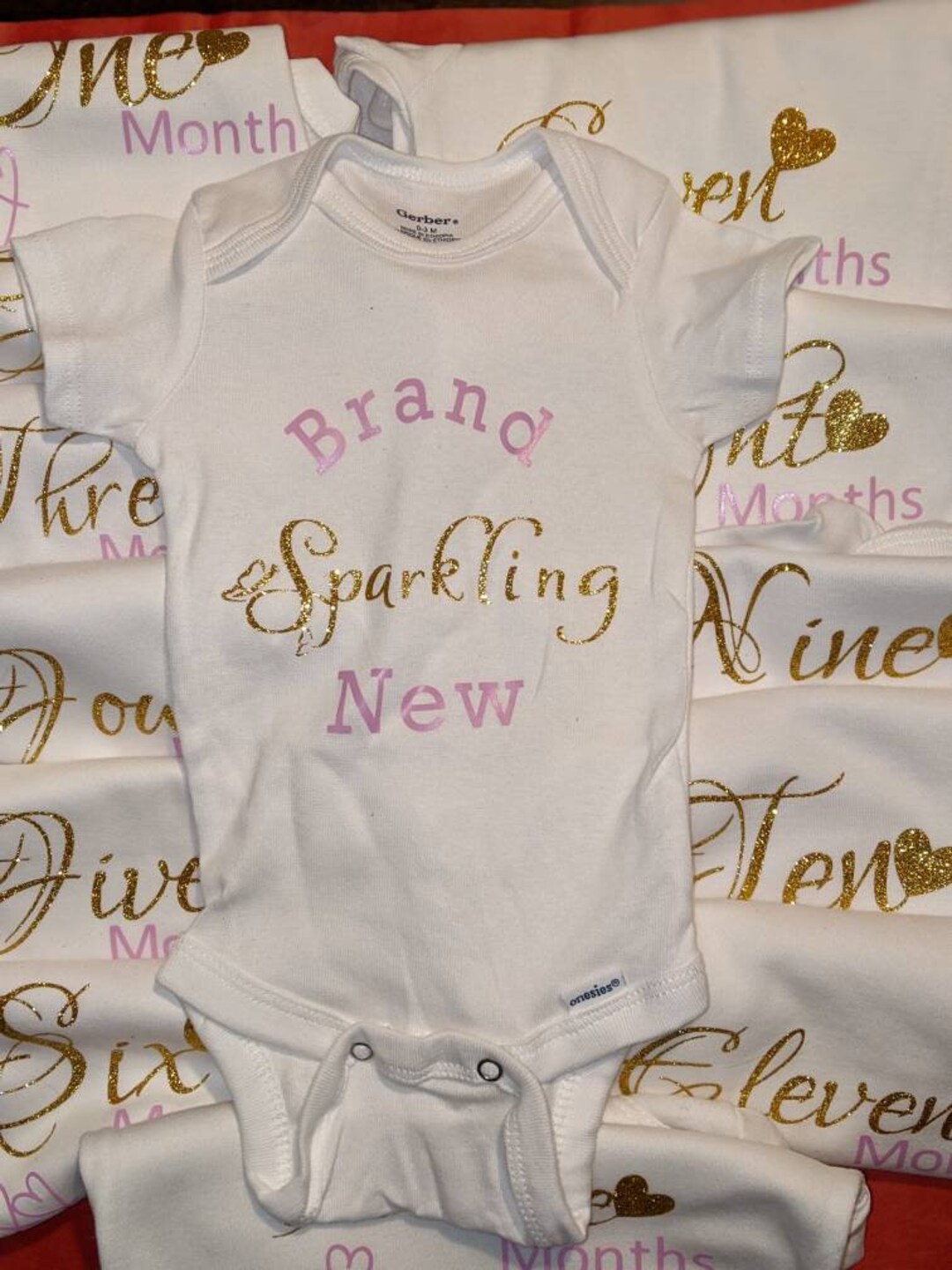 Custom Infant Milestone Onsie Set - Etsy