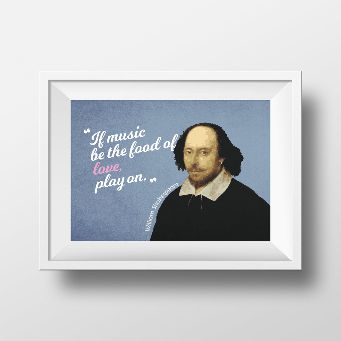 Poster Design Shakespeare Printable Gift Modern Print | Etsy
