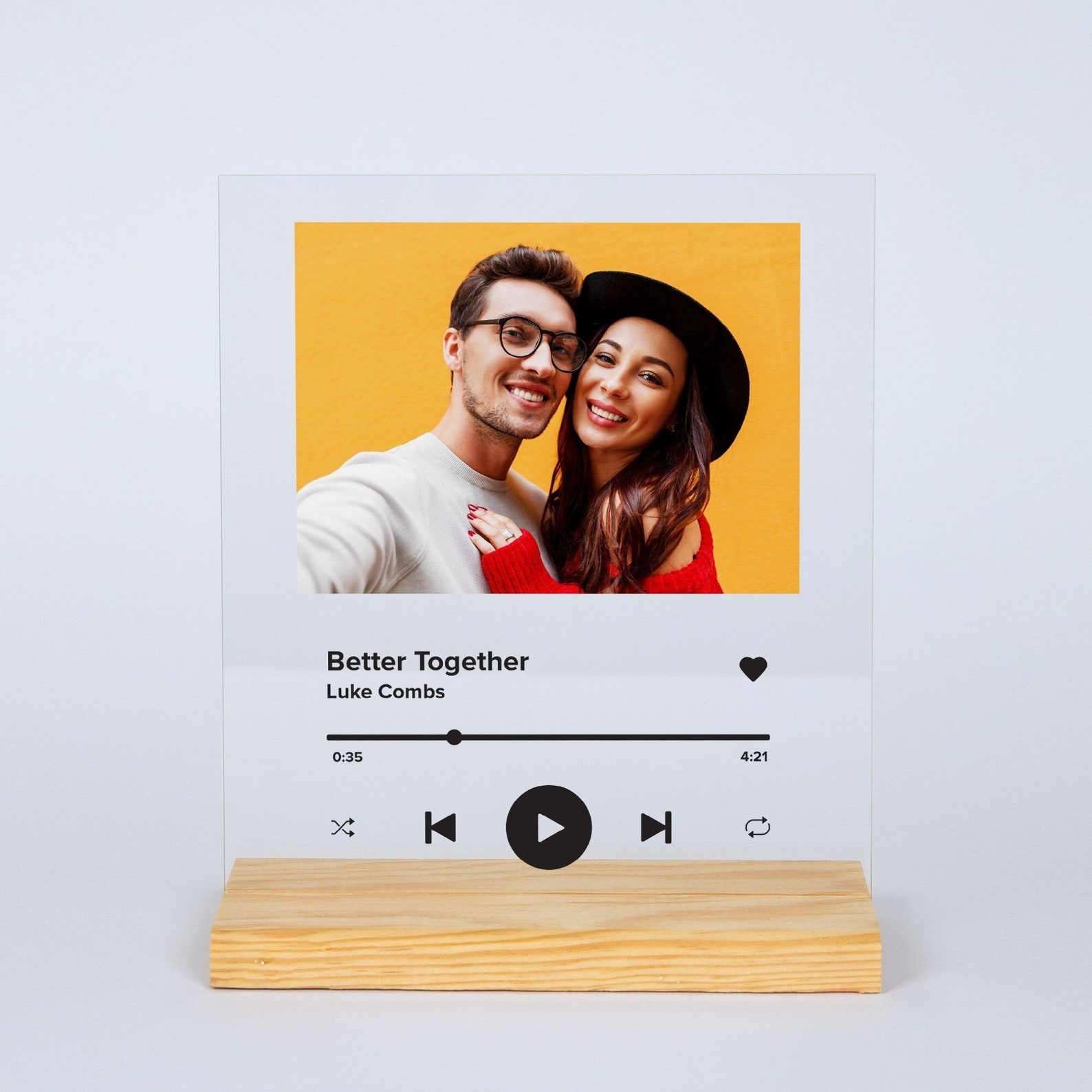 Personalized Acrylic Song Display Plaque With Stand, Custom Album Cover ...