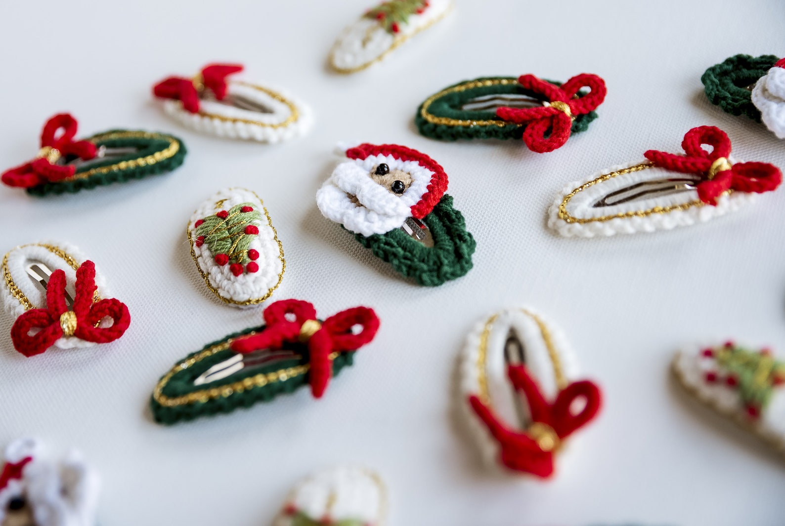 Christmas Hair Clip Santa Hair Clip Christmas Tree Hair Snap Christmas ...