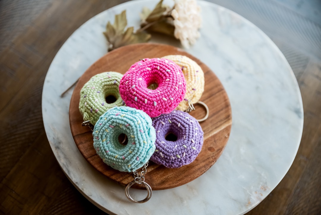 Donut Keychain Kawai Donut Zipper Pull Food Keychain Donut Backpack ...