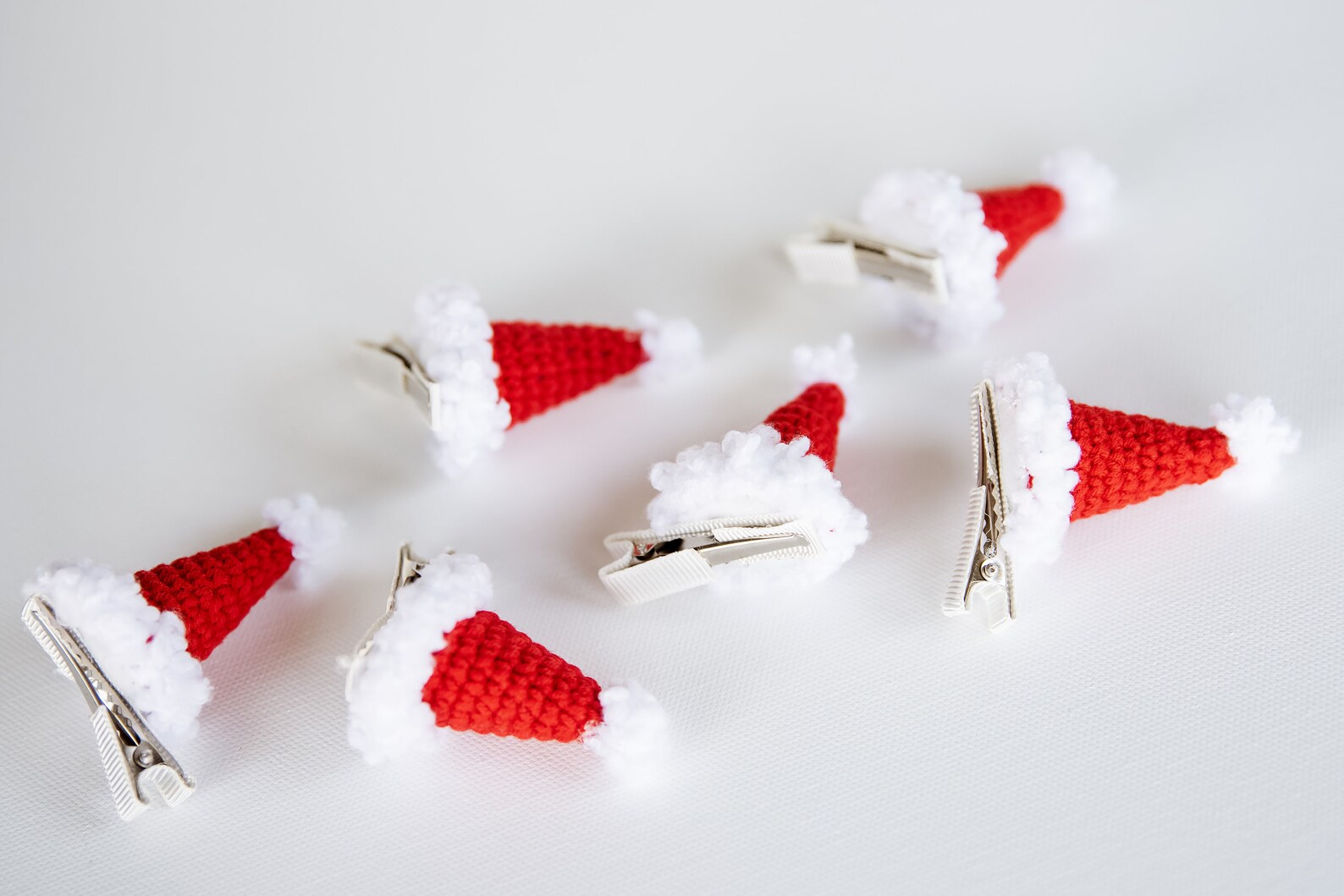 Santa Hat Hair Clip Christmas Hair Clip 3D Santa Claus Hat Hair Clip ...
