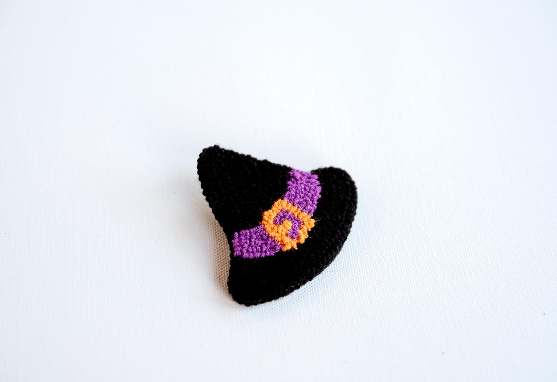 Halloween Pin Witch Hat Pin Witch Hat Brooch Pin Punch Needle Pin ...