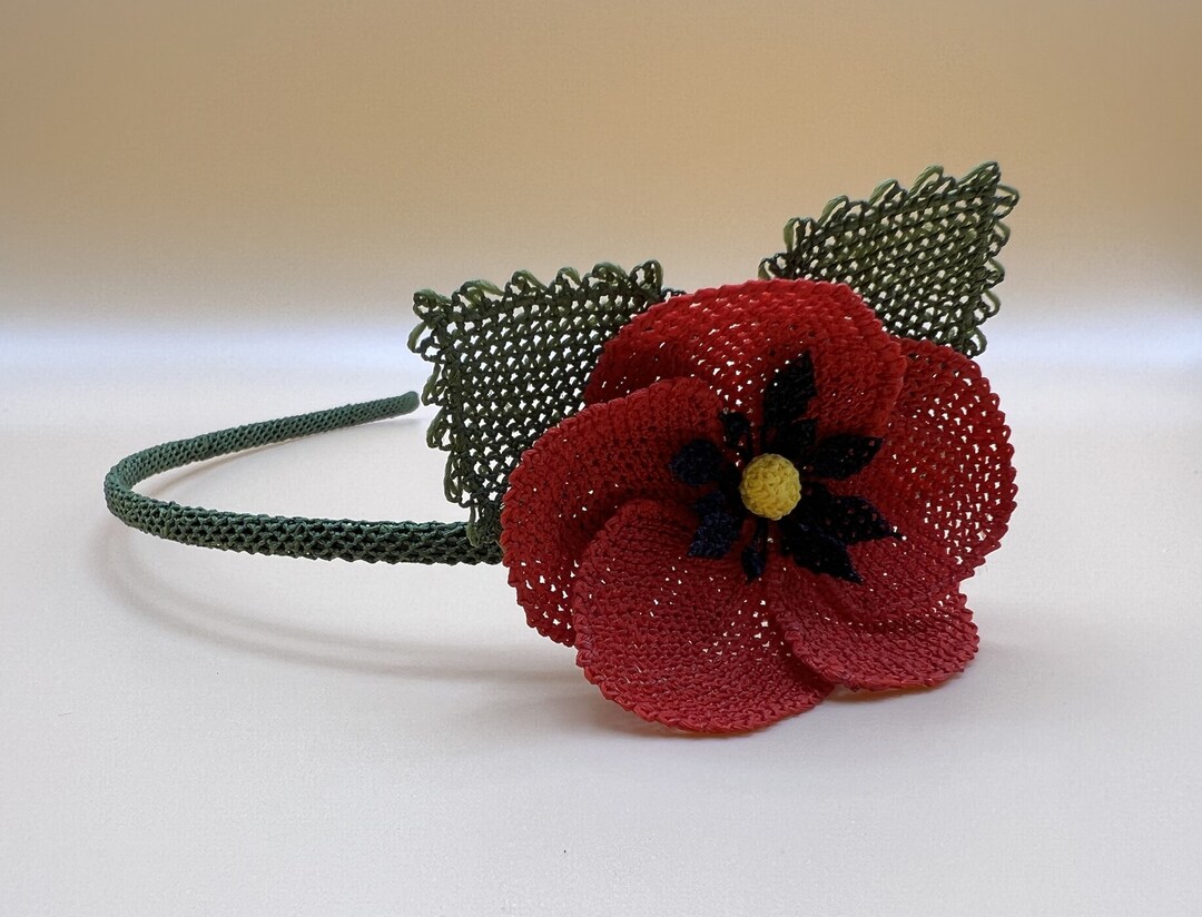 Floral Lace Headband Floral Crown Handmade Flower Crochet Headband ...