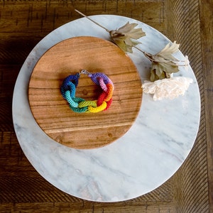 Rainbow Necklace Rainbow Chain Necklace Colorful Necklace Colorful ...