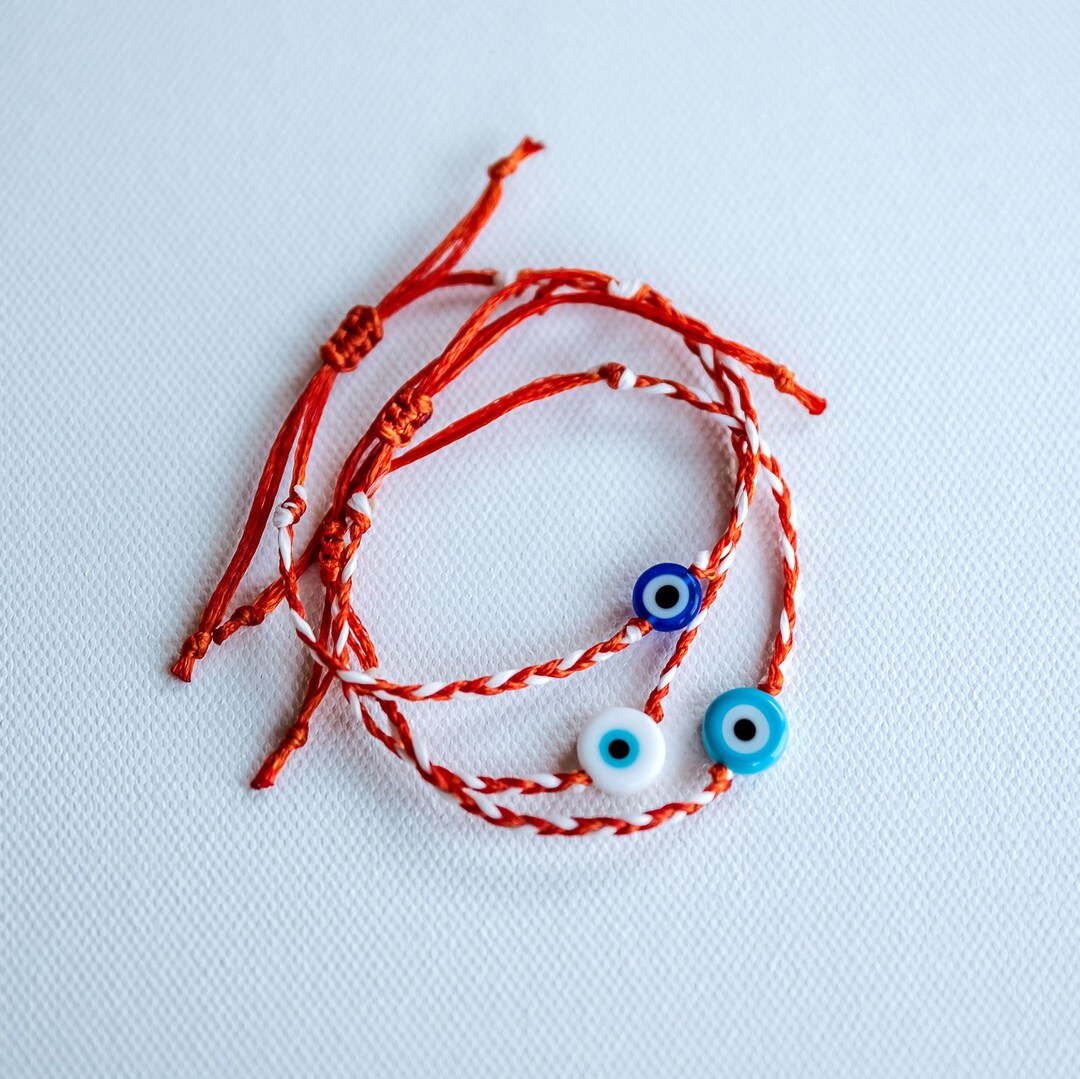 Evil Eye Bracelet Woven Bracelet Mal De Ojo Bracelet Protection ...