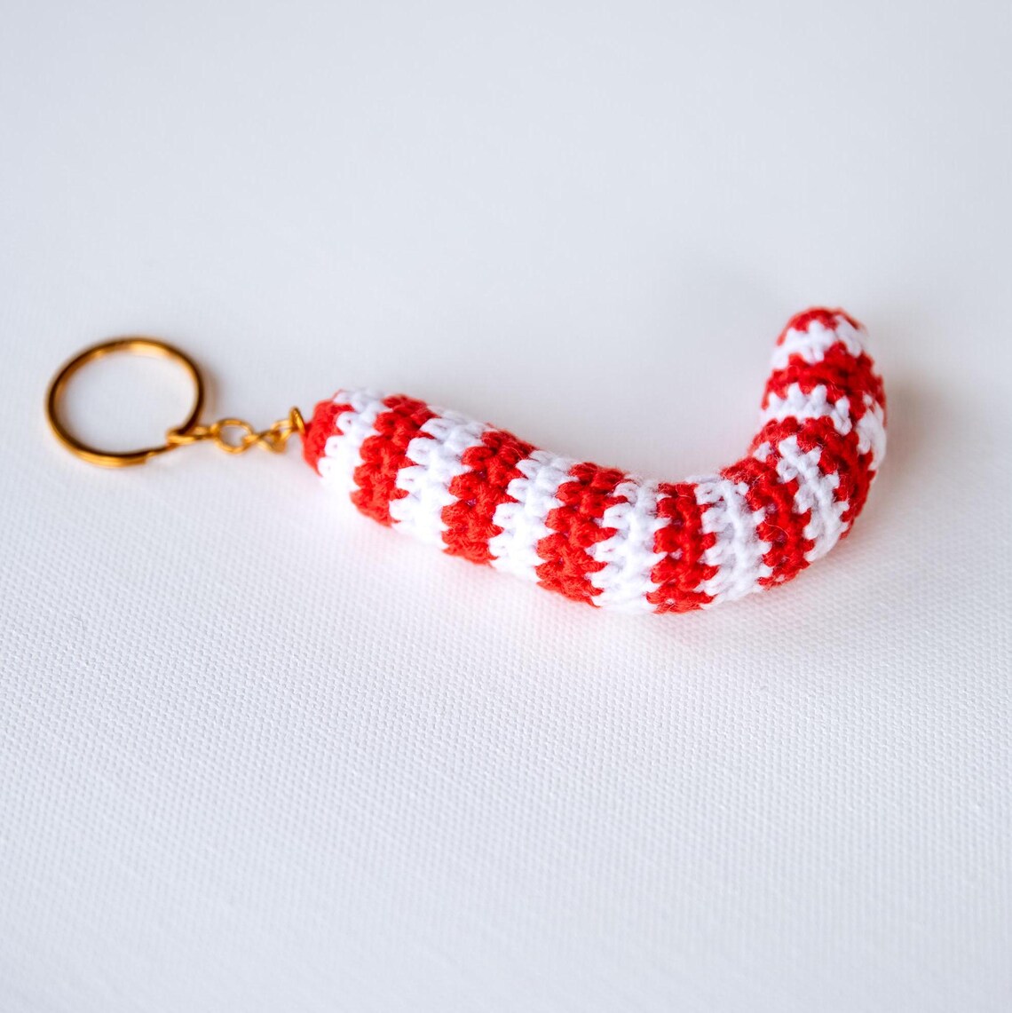 Christmas Keychain Candy Cane Keychain Kawai Candy Cane Zipper Pull ...