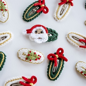 Christmas Hair Clip Santa Hair Clip Christmas Tree Hair Snap Christmas ...