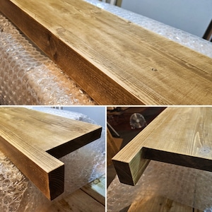 Rustic Window Sills, With Front Lip & Corner Notches | Window Ledge ...