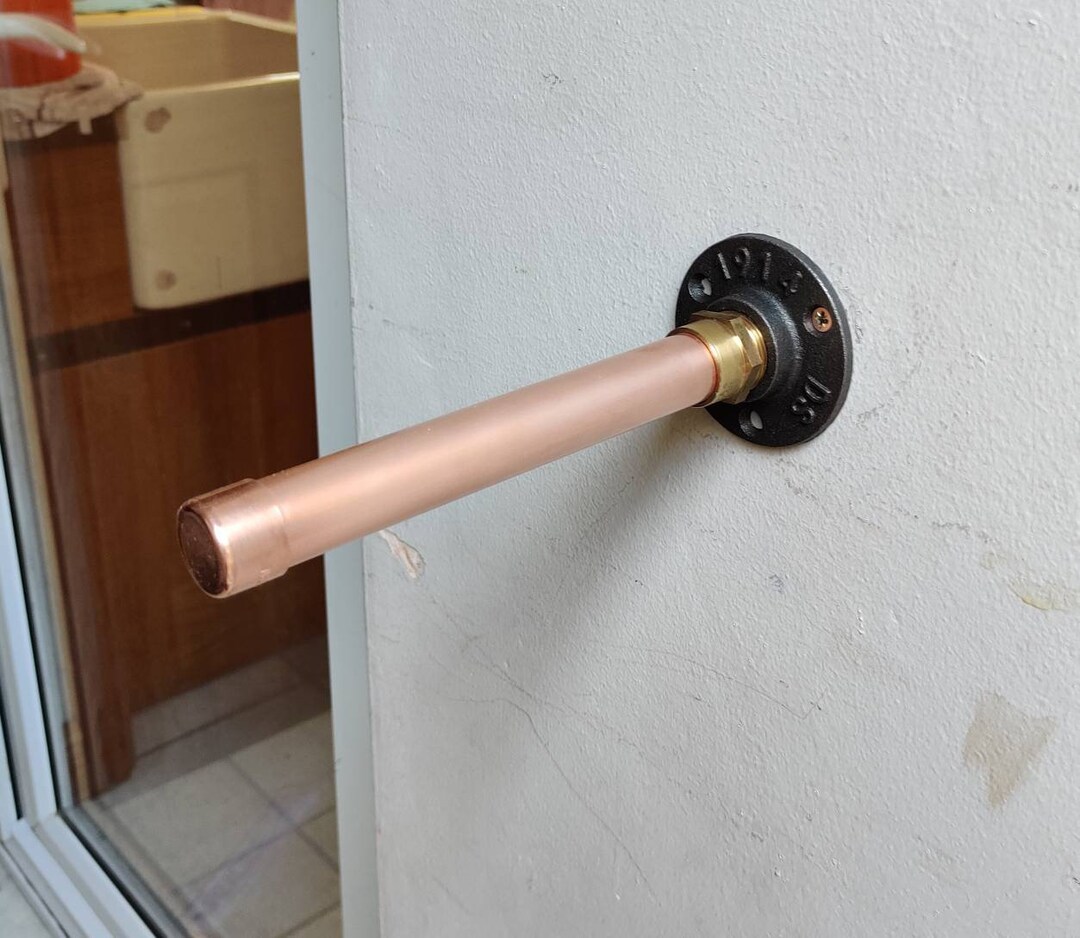 Industrial Designed Single Prong Copper Pipe Shelf Brackets | Steam ...