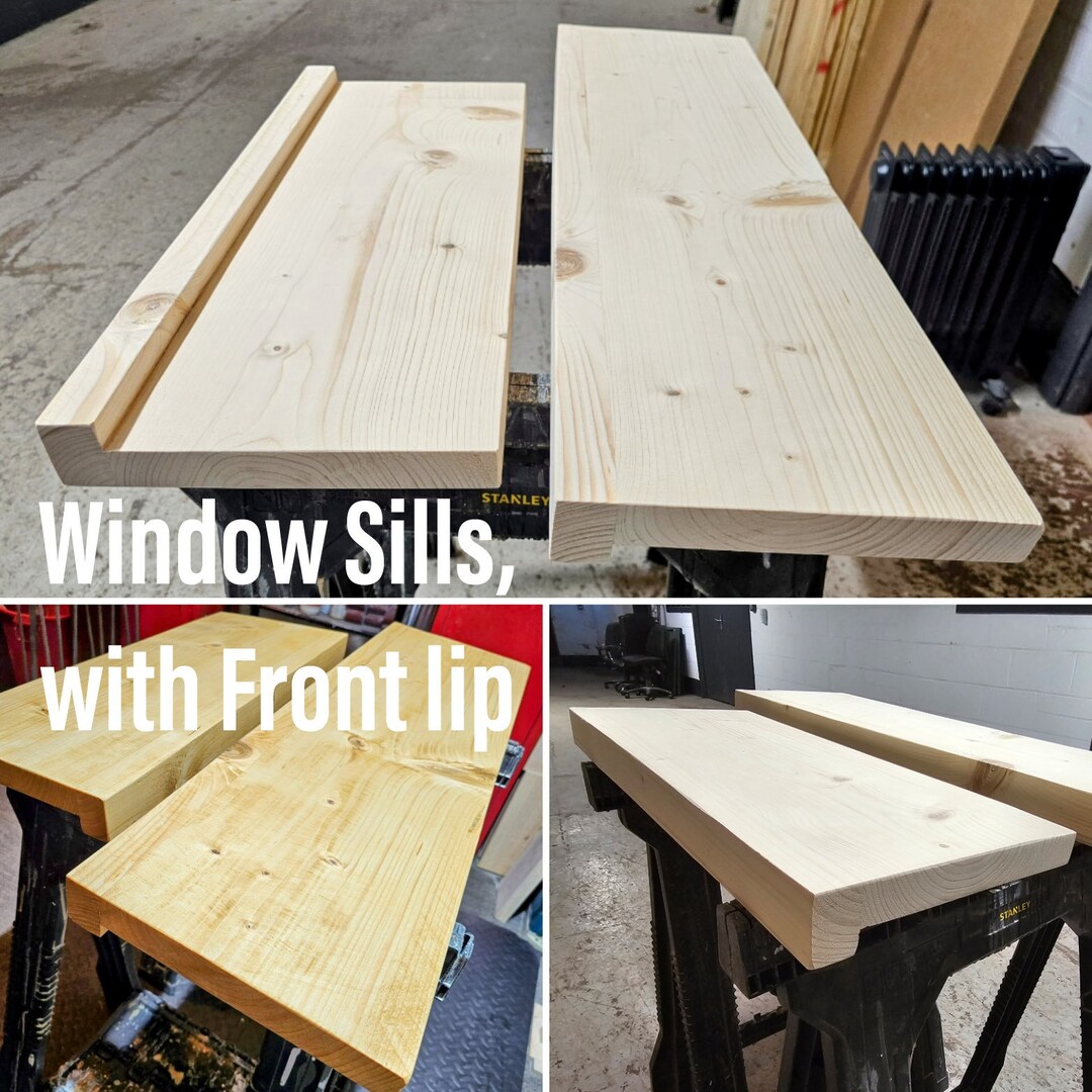 Rustic Window Sills With Front Lip Reclaimed Wood Scaffold - Etsy UK