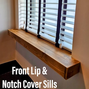 Rustic Window Sills, With Front Lip & Corner Notch Covers | Window ...