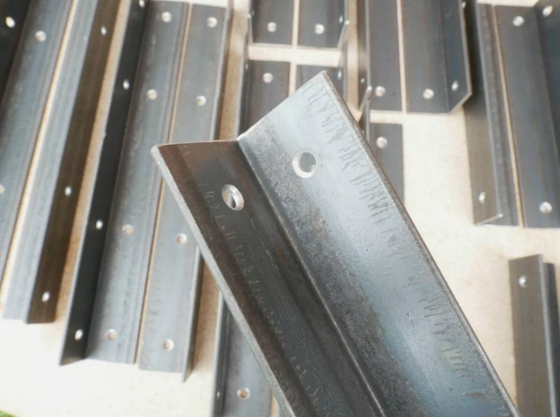 Rustic Shelf & Raw Steel Alcove Brackets reclaimed Wood/ Raw - Etsy UK