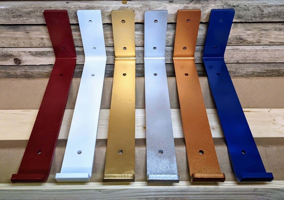 Coloured Raw Steel Shelf Brackets - Etsy UK