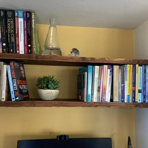 Rustic Shelf & Raw Steel Alcove Brackets (reclaimed Wood/ Raw Steel ...