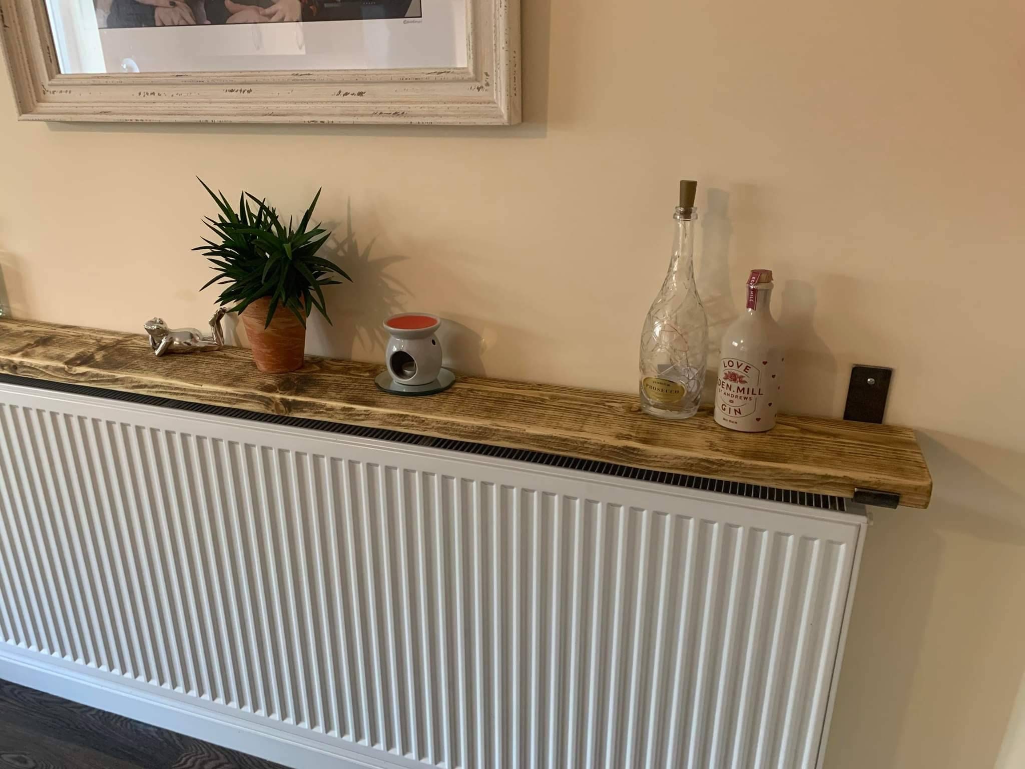 Rustic Console Table Supported by Raw Steel Brackets - Etsy UK