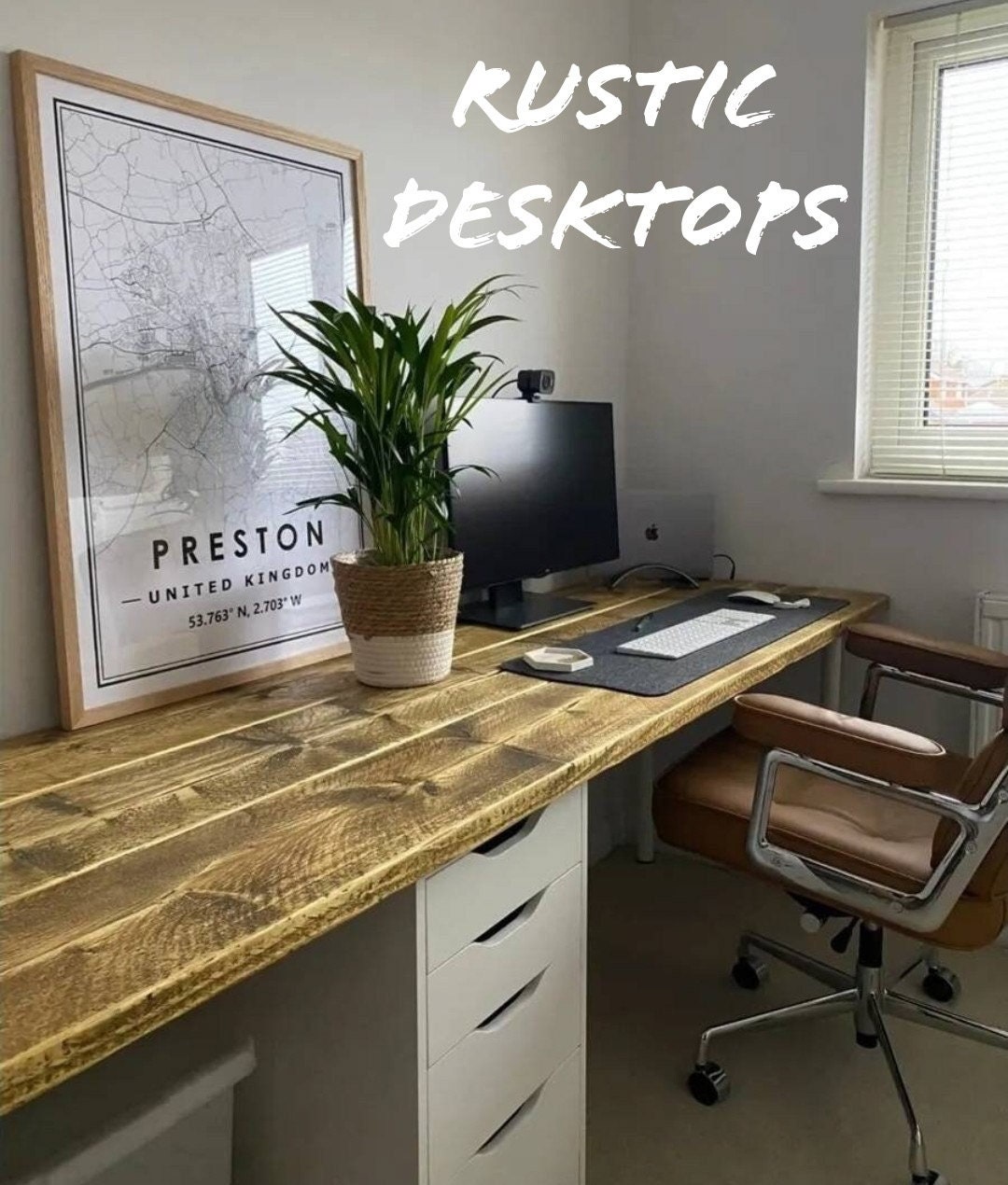 Rustic Desktop/ Tabletop| Reclaimed Wood | Scaffold Boards | Office ...