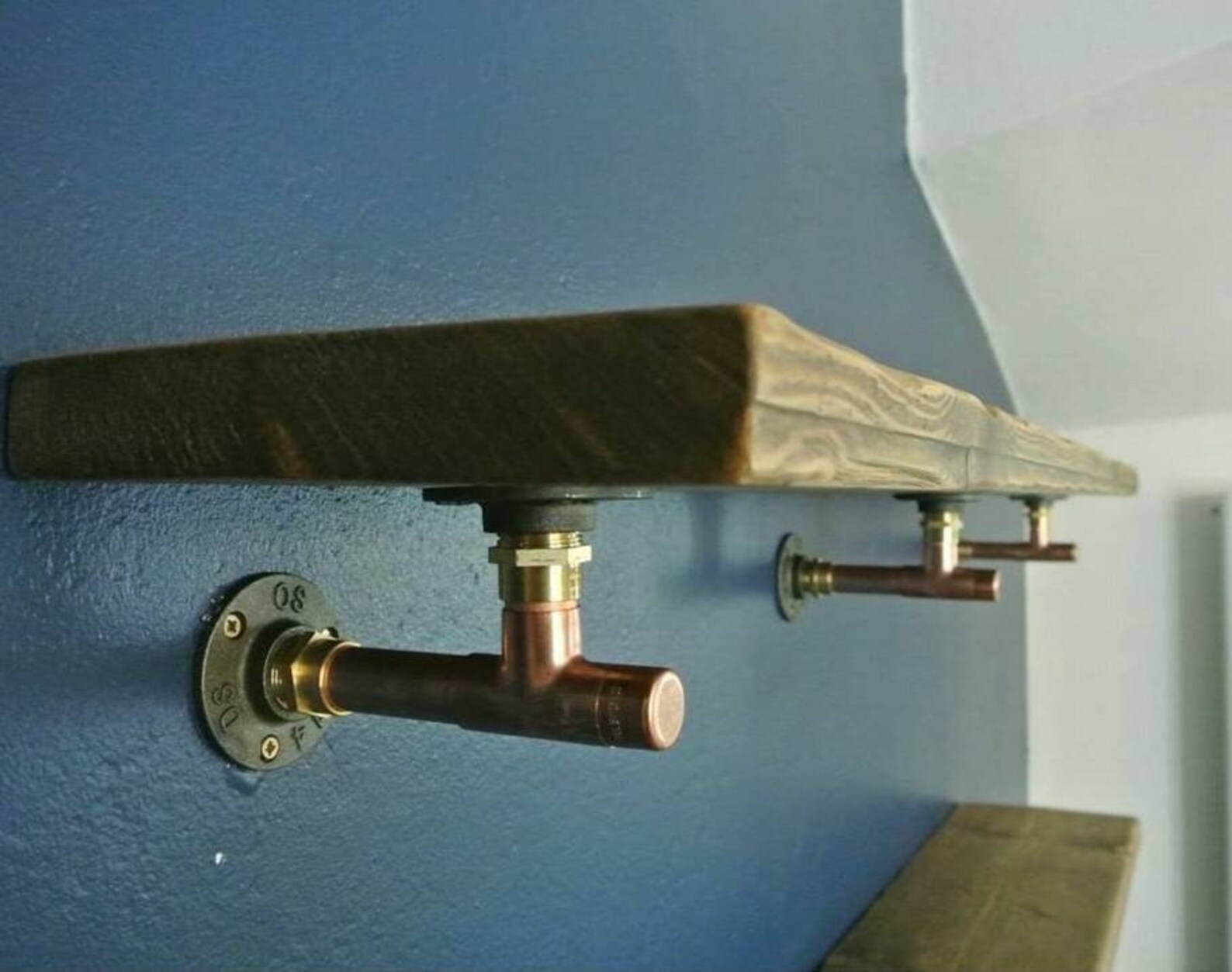 Industrial Designed 'T Joint' Chrome & Copper Pipe | Etsy