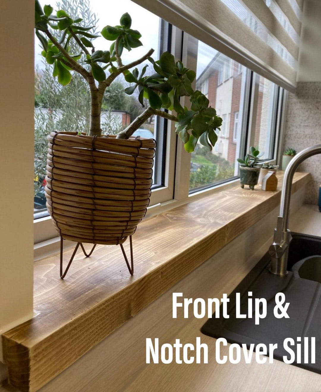 Rustic Window Sills, With Front Lip & Corner Notch Covers | Window ...