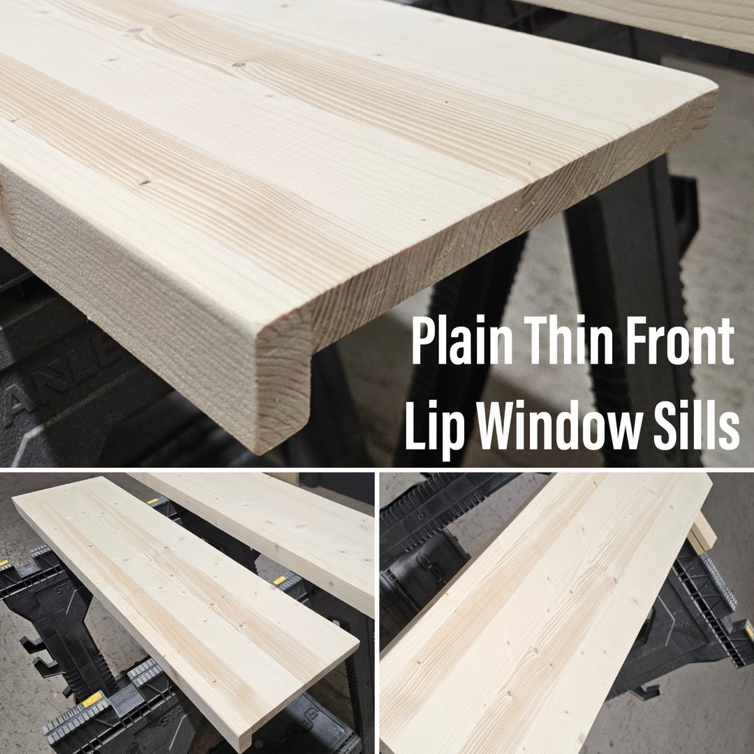 Plain Thin Rustic Window Sills, With Front Lip | Window Ledge Shelf ...